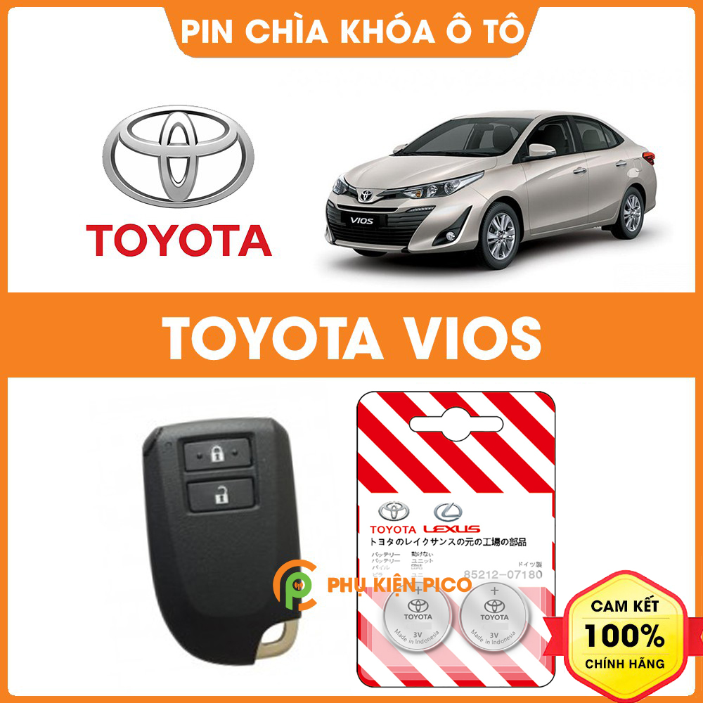 Pin chìa khóa ô tô Toyota Vios chính hãng Toyota sản xuất tại Indonesia ...