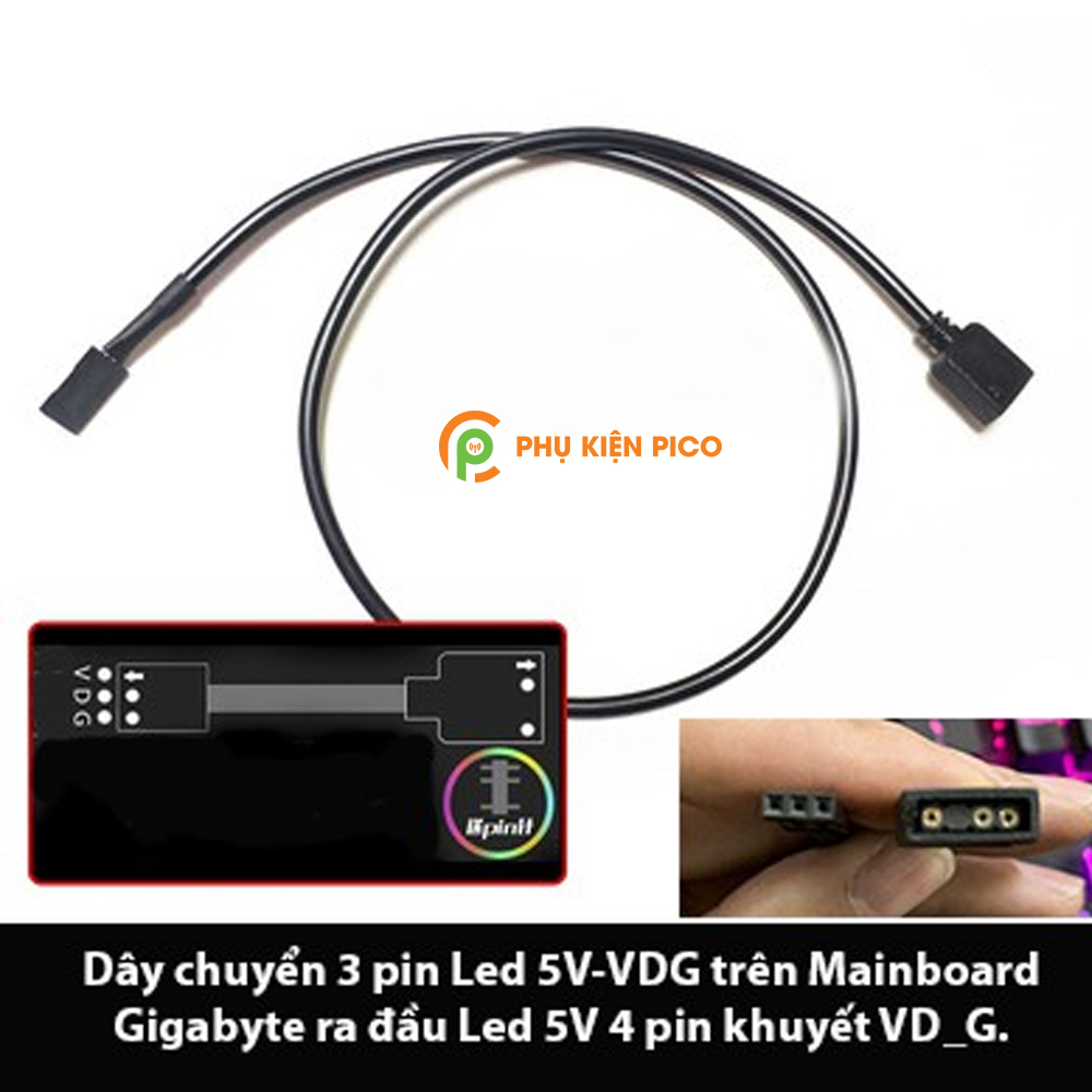 Dây chuyển VDG sang ARGB 3 Pin dành cho Mainboard Gigabyte Addressable RGB
