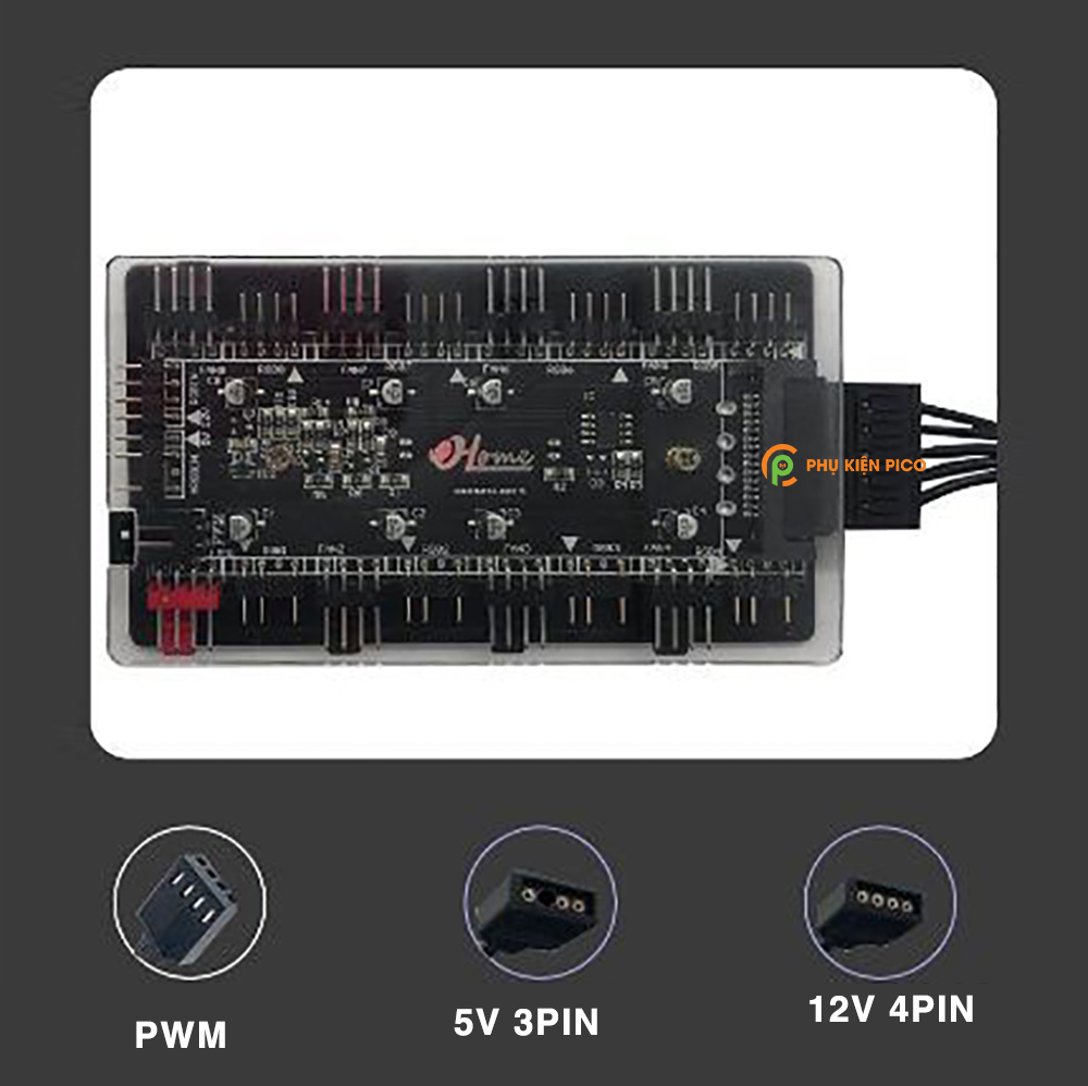 Bộ Chuyển đổi Led 5v Argb 12v Rgb Pwm 8 Cổng Fan Hub Chuyển đổi 12v