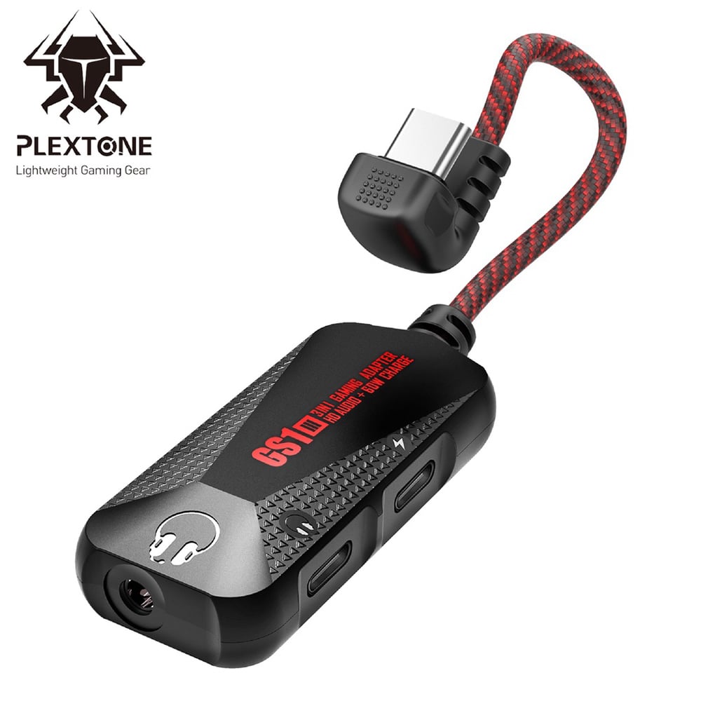 Cáp chia tai nghe và sạc Plextone GS1 type C 3 in 1 Cáp vừa sạc vừa ...