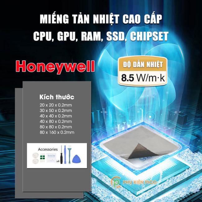 Tấm tản nhiệt CPU GPU Honeywell PTM7950 miếng dán tản nhiệt chuyển pha ...